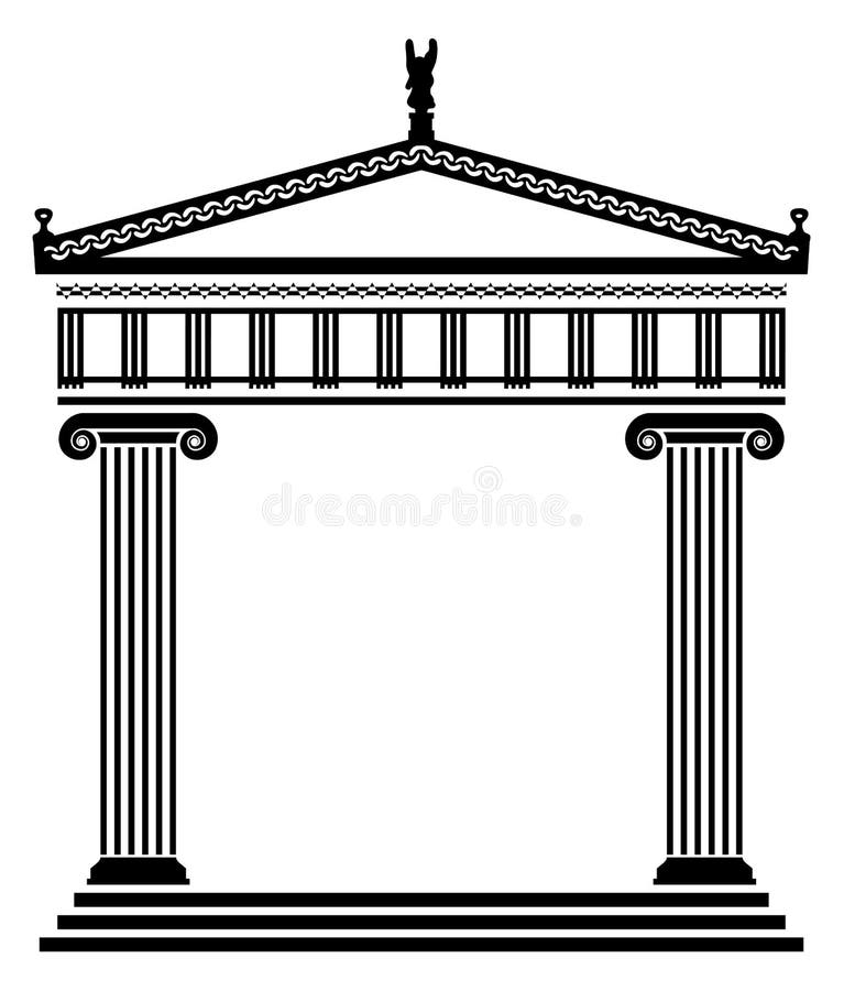 Vector Ancient Greek Architecture Stock Vector - Illustration of ...