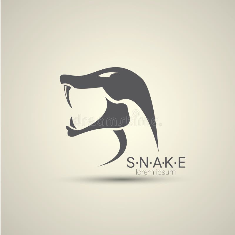 Vector Angry Dangerous Snake Logo Design Stock Vector - Illustration of ...