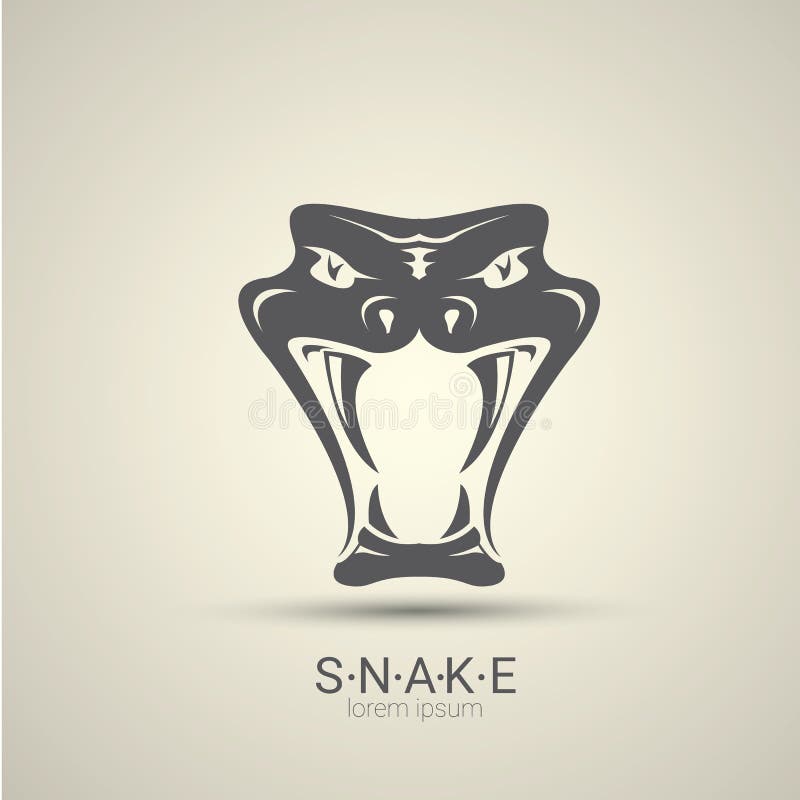 Vector Angry Dangerous Snake Logo Design Stock Vector - Illustration of ...