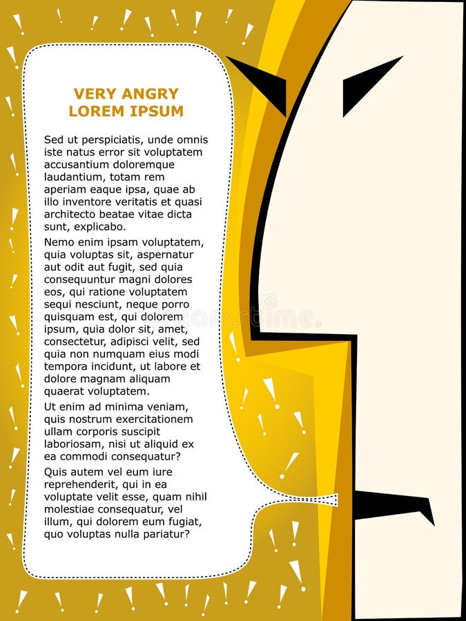 Vector angry face stock illustration. Illustration of public - 53199136