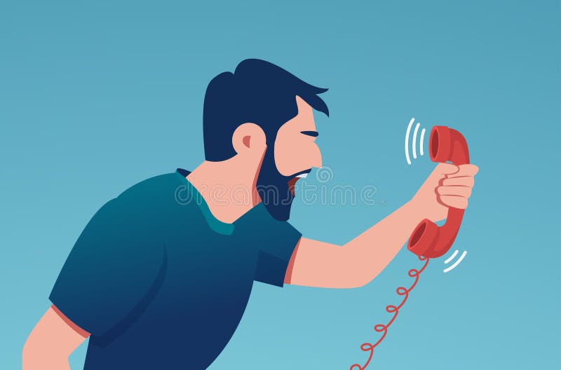 Man Landline Phone Stock Illustrations – 219 Man Landline Phone Stock ...