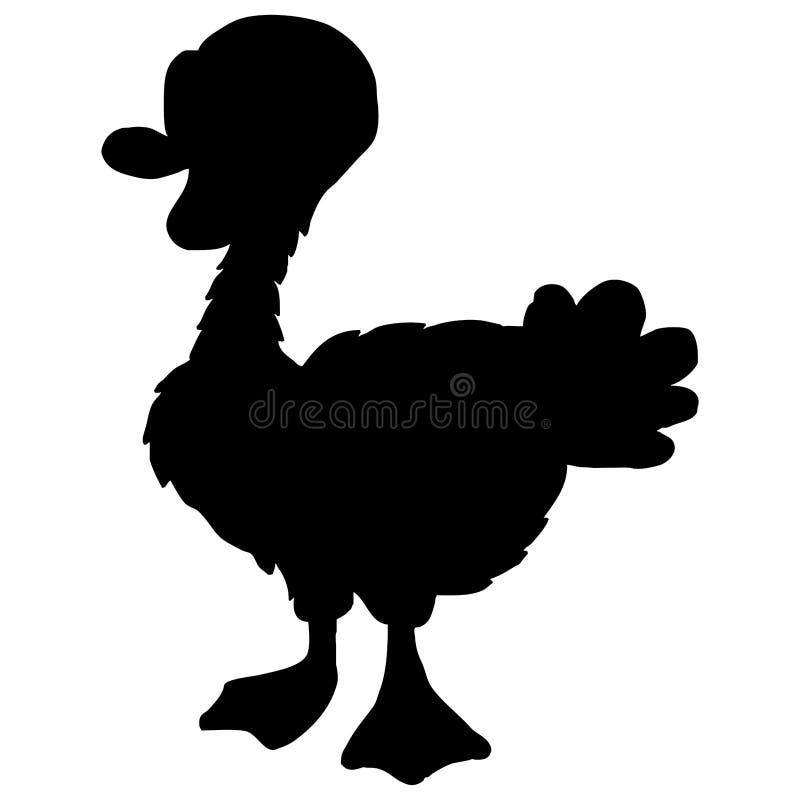 Vector Animal Illustration. Black Duck on a White Background Stock ...