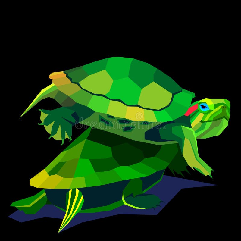 Vector Animal Turtle Illustration Reptile Cartoon Nature Stock Vector ...