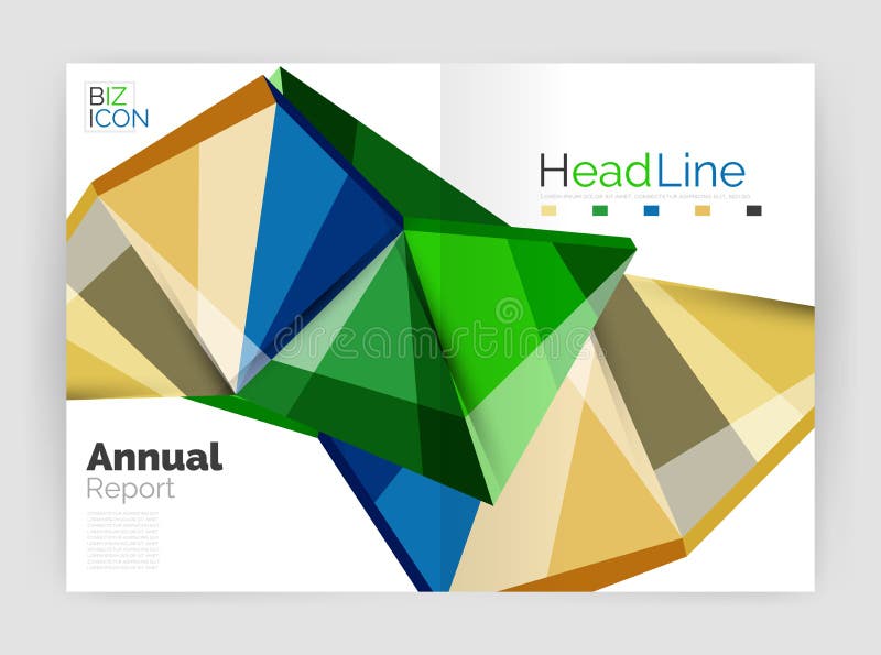 Vector Annual Report Geometric Template Stock Illustration ...