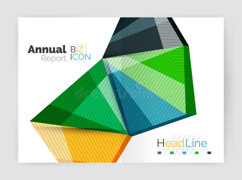 Vector Annual Report Geometric Template Stock Vector - Illustration of ...