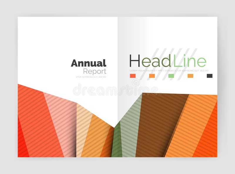 Vector Annual Report Geometric Template Stock Vector - Illustration of ...