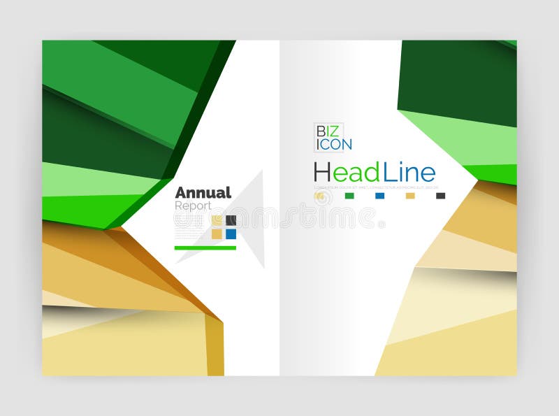 Vector Annual Report Geometric Template Stock Vector - Illustration of ...