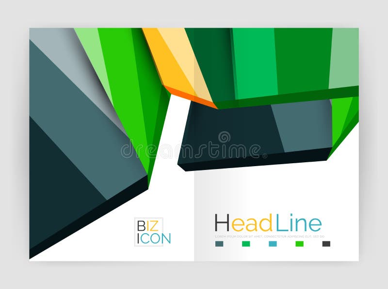 Vector Annual Report Geometric Template Stock Vector - Illustration of ...