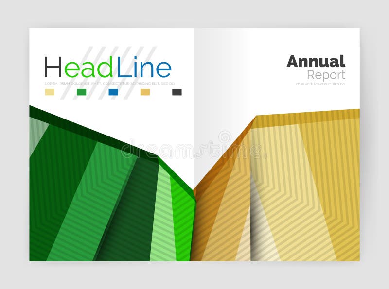 Vector Annual Report Geometric Template Stock Vector - Illustration of ...