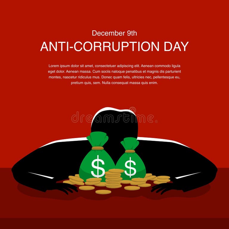 Vector Anti Corruption Day Poster Template Stock Vector - Illustration ...