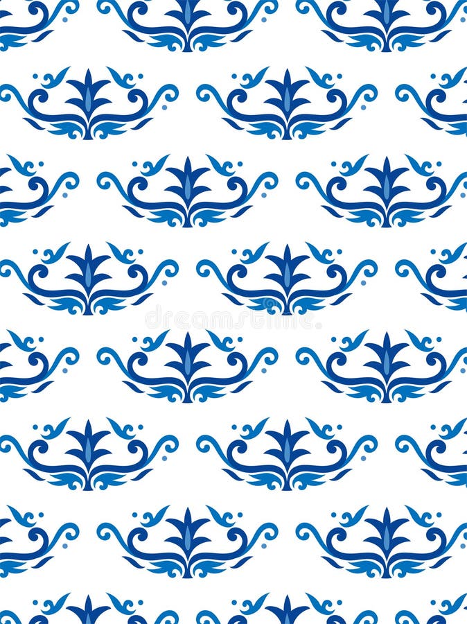 Vector Antique Porcelain Seamless Pattern Stock Vector - Illustration ...