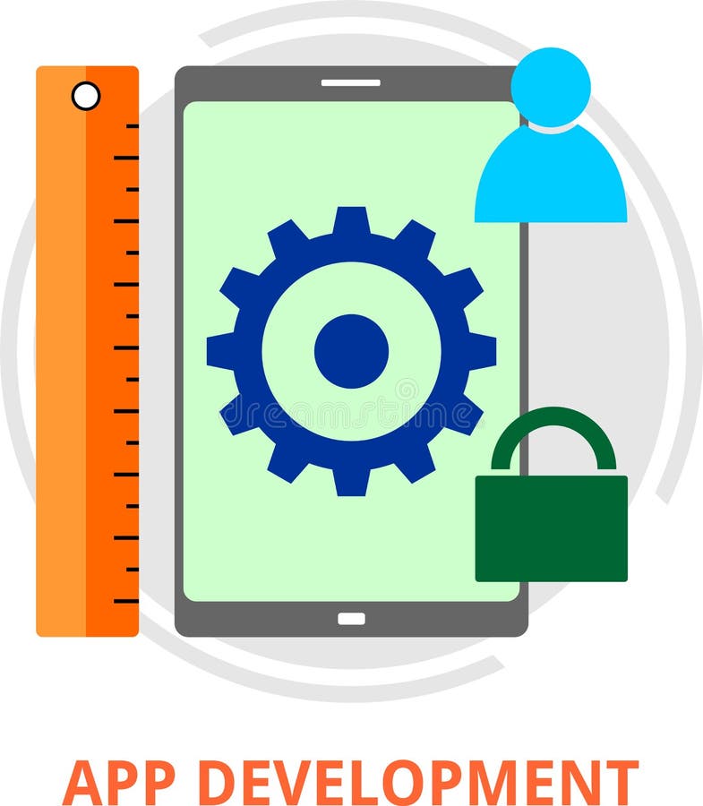 Vector - app development stock vector. Illustration of vector - 58889728