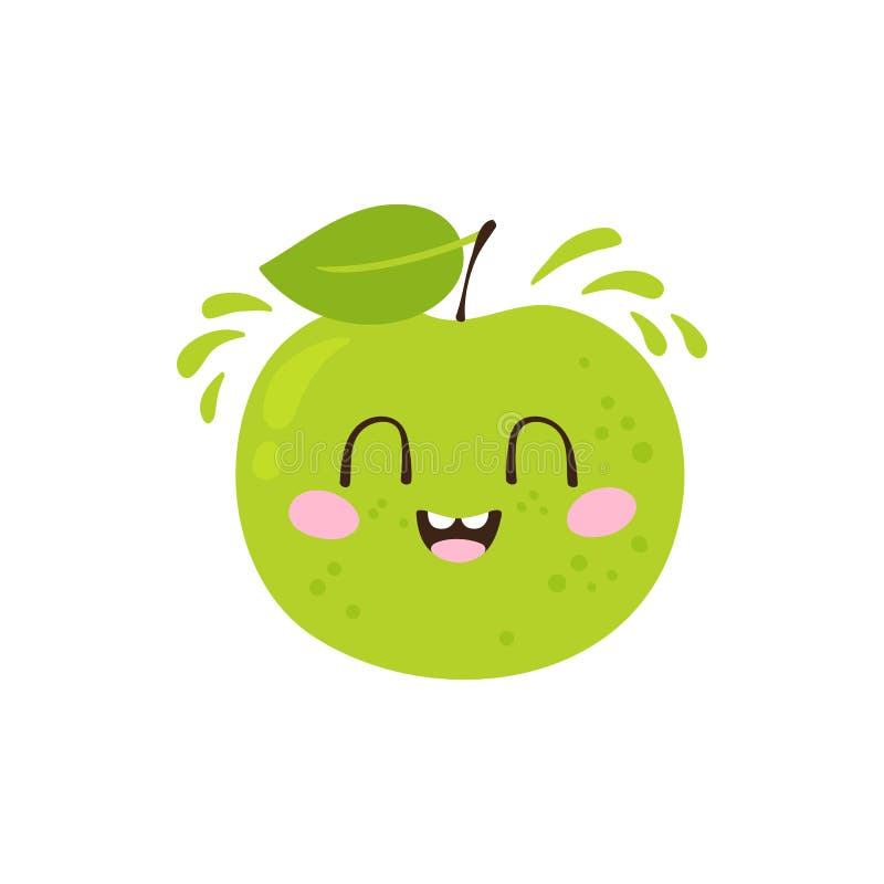 Vector apple character stock illustration. Illustration of cartoon ...