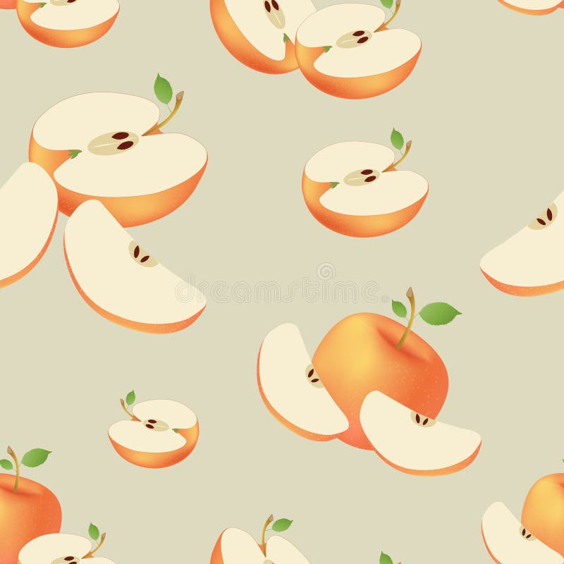 Apple Quarter Stock Illustrations – 361 Apple Quarter Stock ...