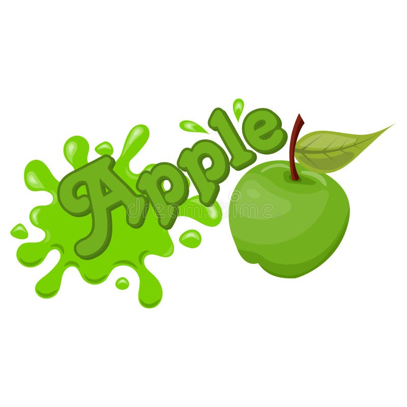 Apple splash vector stock vector. Illustration of orange - 119991817