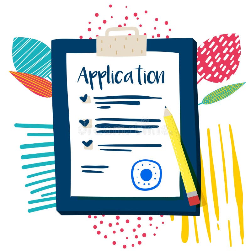 Vector Application Form stock vector. Illustration of design - 136675688