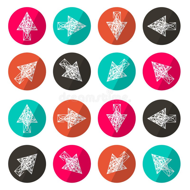 Arrows in Circles - Vector stock vector. Illustration of sign - 55243758