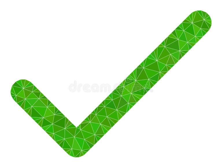 Vector Apply Tick Polygonal Icon Stock Vector - Illustration of poly ...