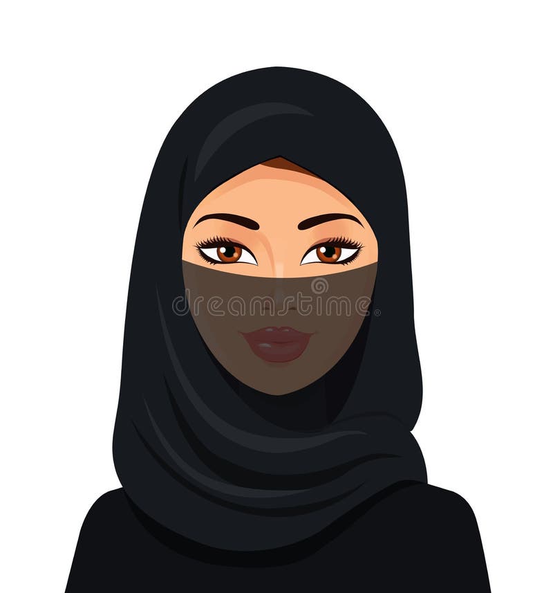 Vector - Arab Woman in Traditional Clothes. Vector Illustration Stock ...