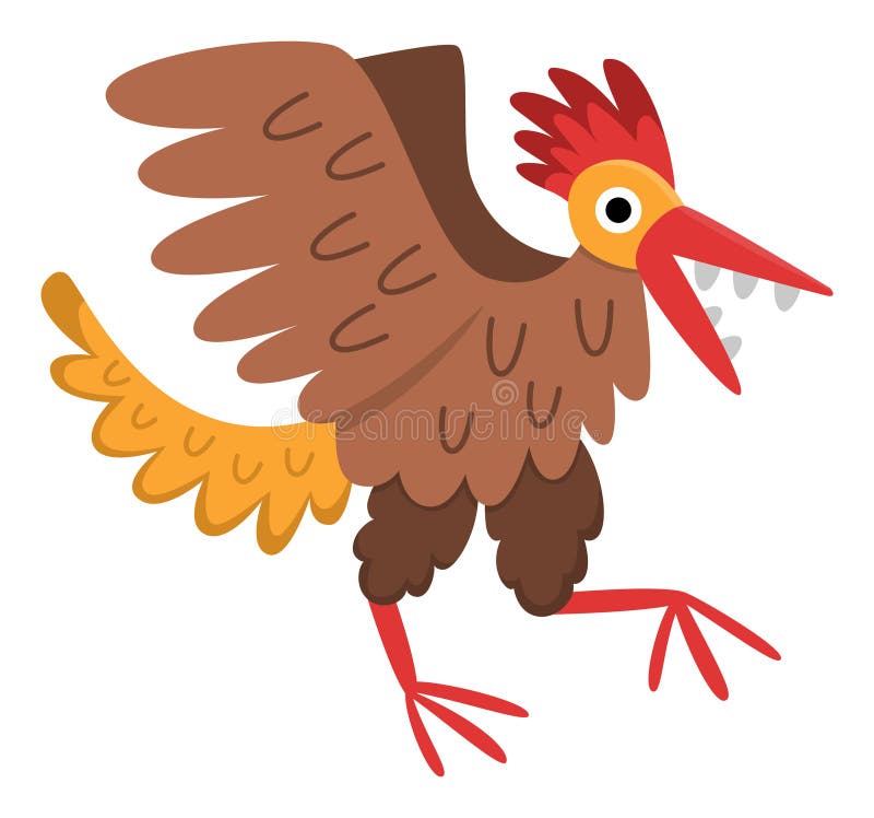 Vector Archeopteryx Icon. Cute Dinosaur Illustration for Kids. Funny ... Vector Archeopteryx Icon. Cute Dinosaur Illustration for Kids. Funny ...