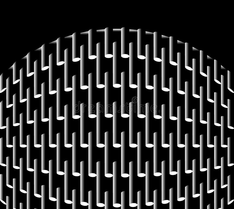 Vector. Architectural Bulging Wall with Light Fixtures. Dark Light ...