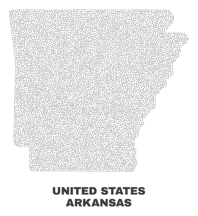 Vector Arkansas State Map of Points Stock Vector - Illustration of ...
