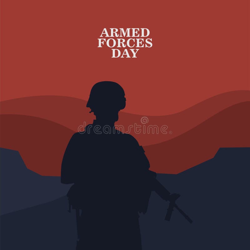 Vector Armed Forces Day Poster Template Stock Vector - Illustration of ...