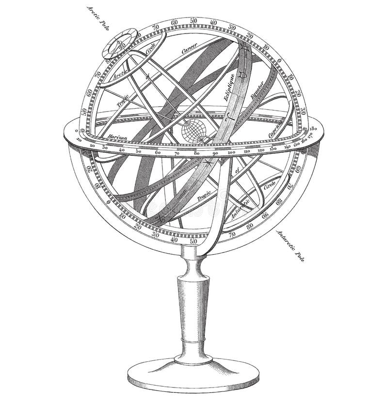 Armillary Sphere - drawing stock vector. Illustration of equipment ...
