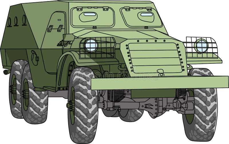 Humvee Military Truck Cartoon Stock Illustration - Illustration of ...