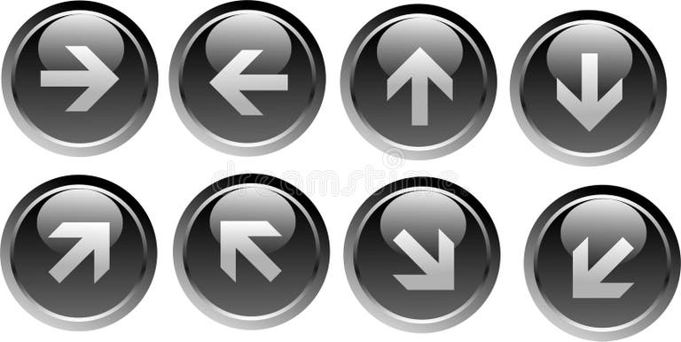 Vector arrow buttons stock vector. Illustration of shine - 9050235