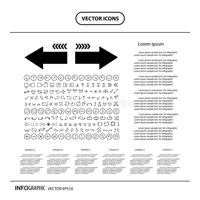 Arrow icon info graphic stock vector. Illustration of digital - 103147108