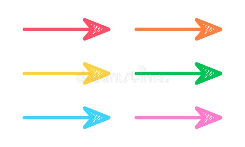 Vector Arrow Icon Set in Multiple Color Stock Vector - Illustration of ...