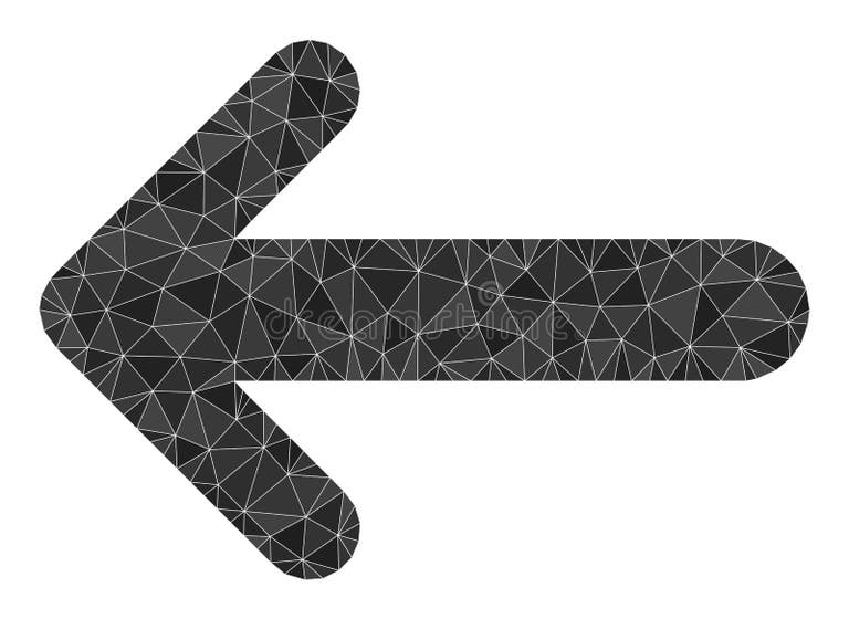 Vector Arrow Left Lowpoly Icon Stock Vector - Illustration of pointer ...