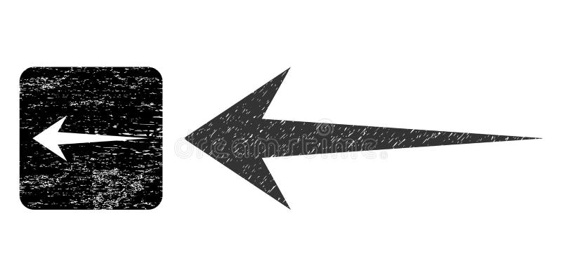 Textured Arrow Left Hole Badge Stock Vector - Illustration of stencil ...