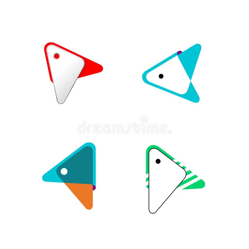 Vector Arrow Multimedia Elements Logo Design Stock Vector