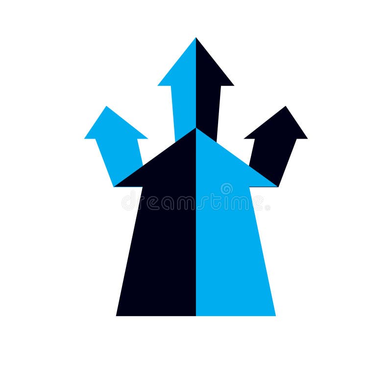Vector Arrow Pointing Upwards. Business Development Logo Isolated on ...