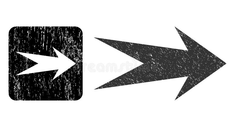 Textured Arrow Right Carved Watermark Stock Vector - Illustration of ...