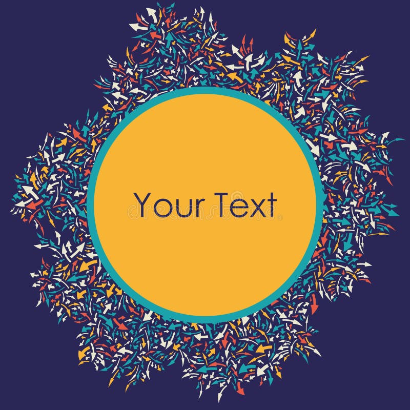 Vector arrow round frame stock vector. Illustration of sign - 280359125