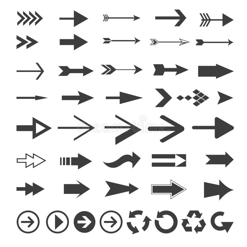 Vector Arrow Set stock vector. Illustration of internet - 61923621