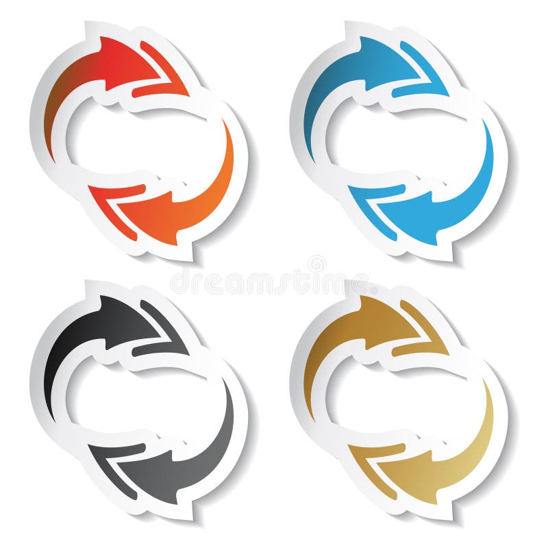 Vector arrow stickers stock vector. Illustration of click - 15790234