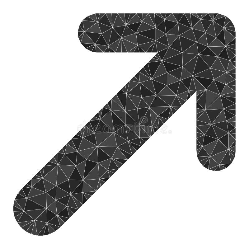 Vector Arrow Up Right Polygonal Icon Stock Vector - Illustration of ...