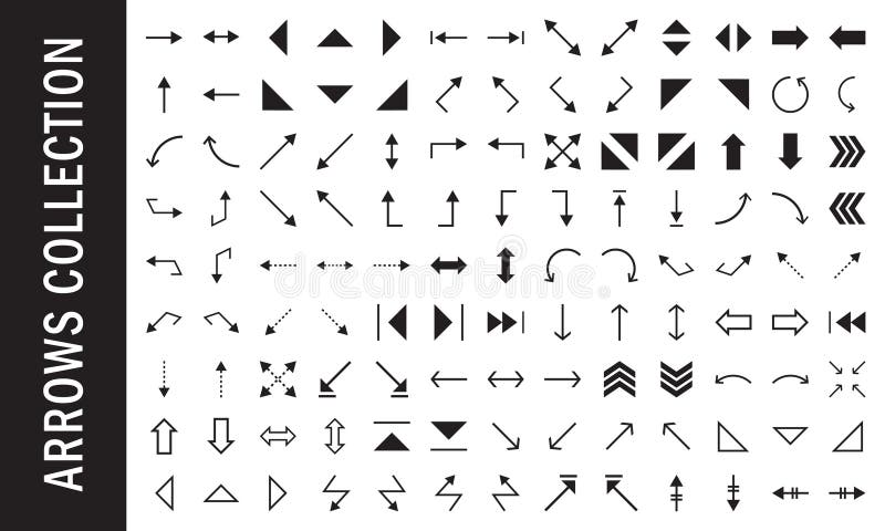 Vector Arrows Collection stock vector. Illustration of graphic - 340323104