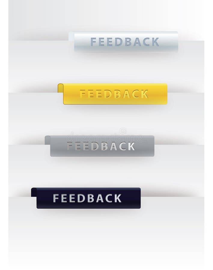 Luxury Feedback Buttons for Youre Website Stock Vector - Illustration ...