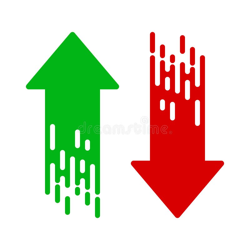 Vector Arrows Isolated. Down and Up Arrows Stock Illustration ...