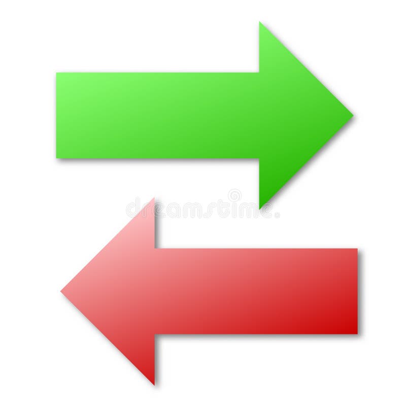 Vector Arrows Isolated. Down and Up Arrows Stock Illustration ...