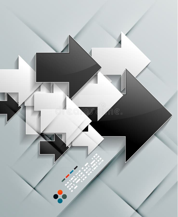 Paper Origami Arrow stock vector. Illustration of sign - 26171849