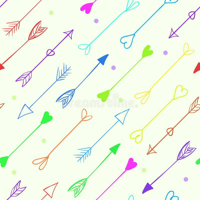 Vector Arrows Seamless Pattern Stock Vector - Illustration of symbol ...