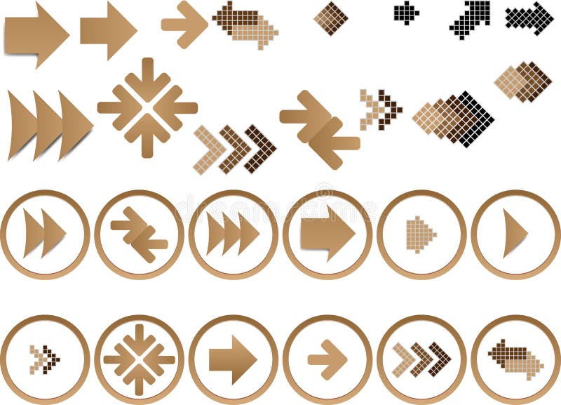 Vector arrows set stock vector. Illustration of arrow - 32938163