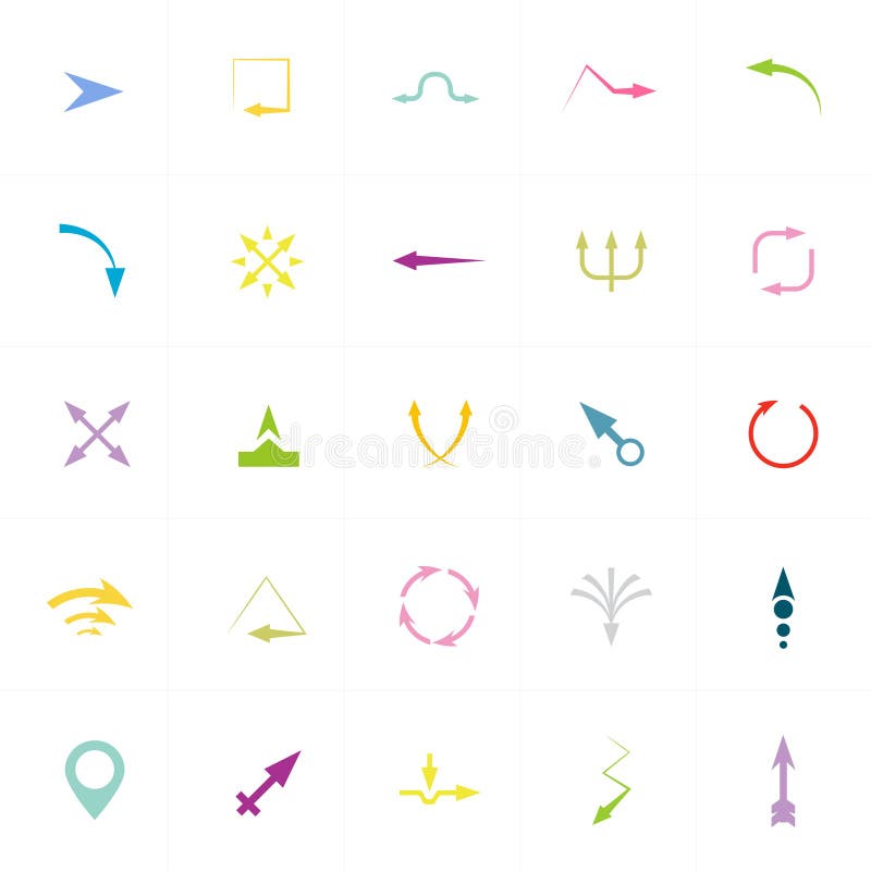 Vector Arrows Signs and Icons Illustration Stock Vector - Illustration ...