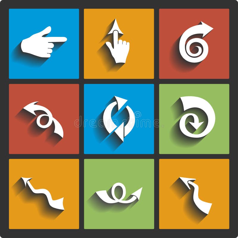 Arrows signs stock vector. Illustration of group, symbol - 59641235